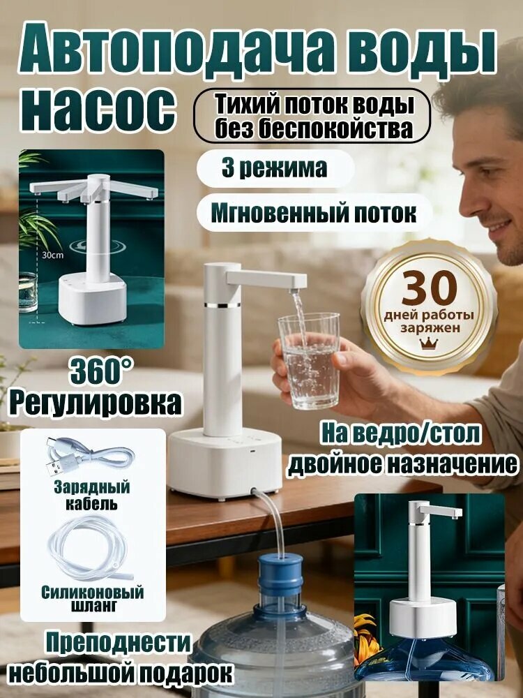 Кулер для воды Помпа для воды 19л электрическая / помпа для воды настольная