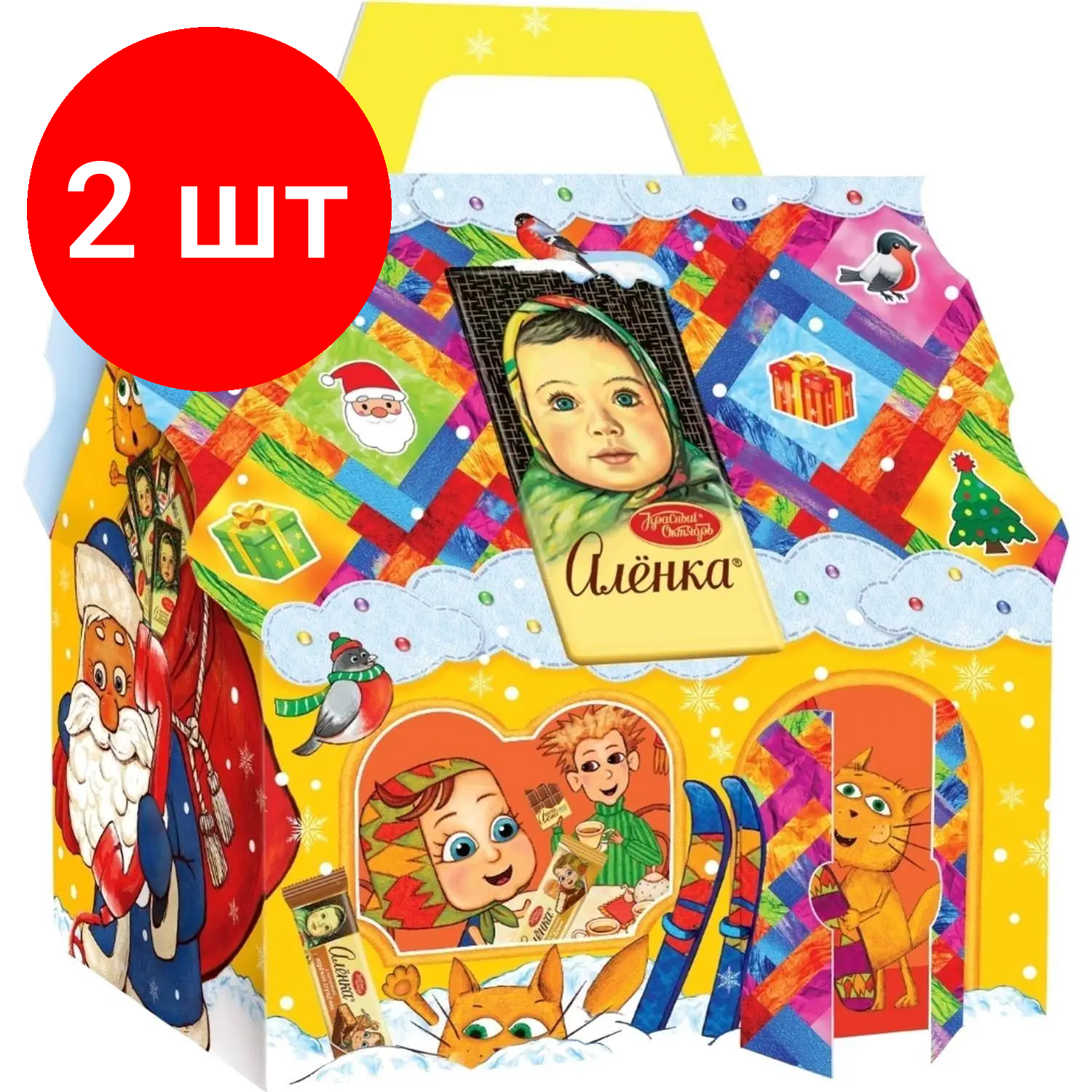 Комплект 2 штук, Новогодний сладкий подарок Аленка Веселые каникулы 1/701 арт. КО19986