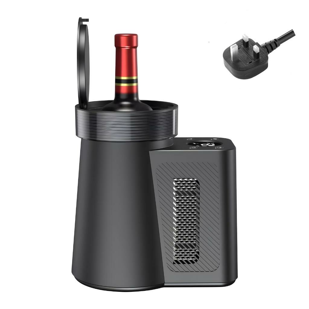 Портативный винный охладитель с точным LED-дисплеем, Черный