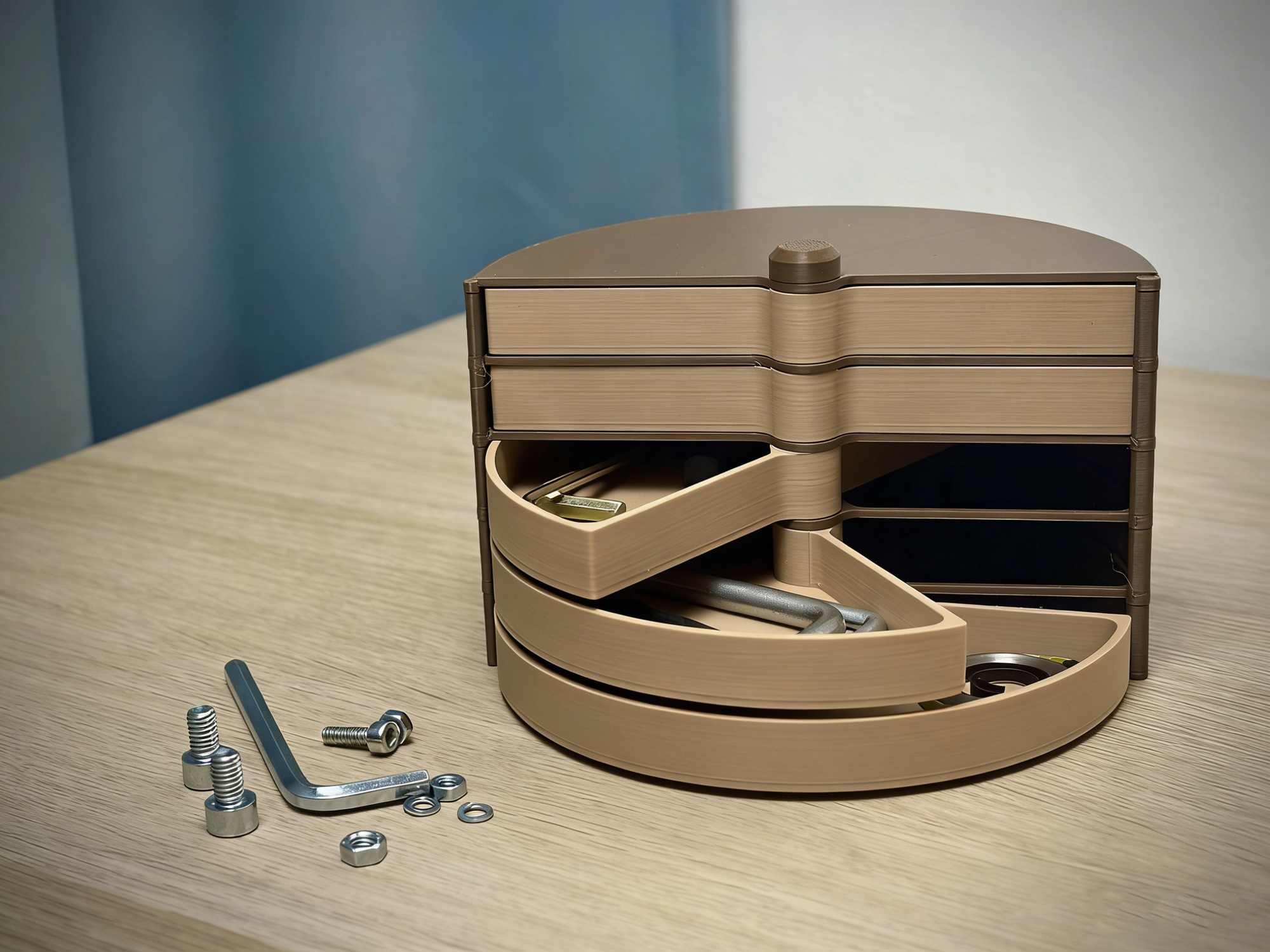 Стеклаемый модульный органайзер для мелочей (винты, гайки), модульная система, 3D-печать, PET/PLA