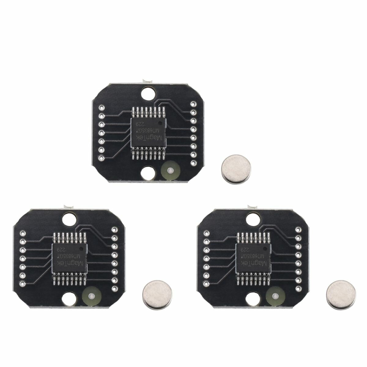 3x Модуль Магнитного Энкодера MT6835 PWM/SPI Бесщеточный Двигатель