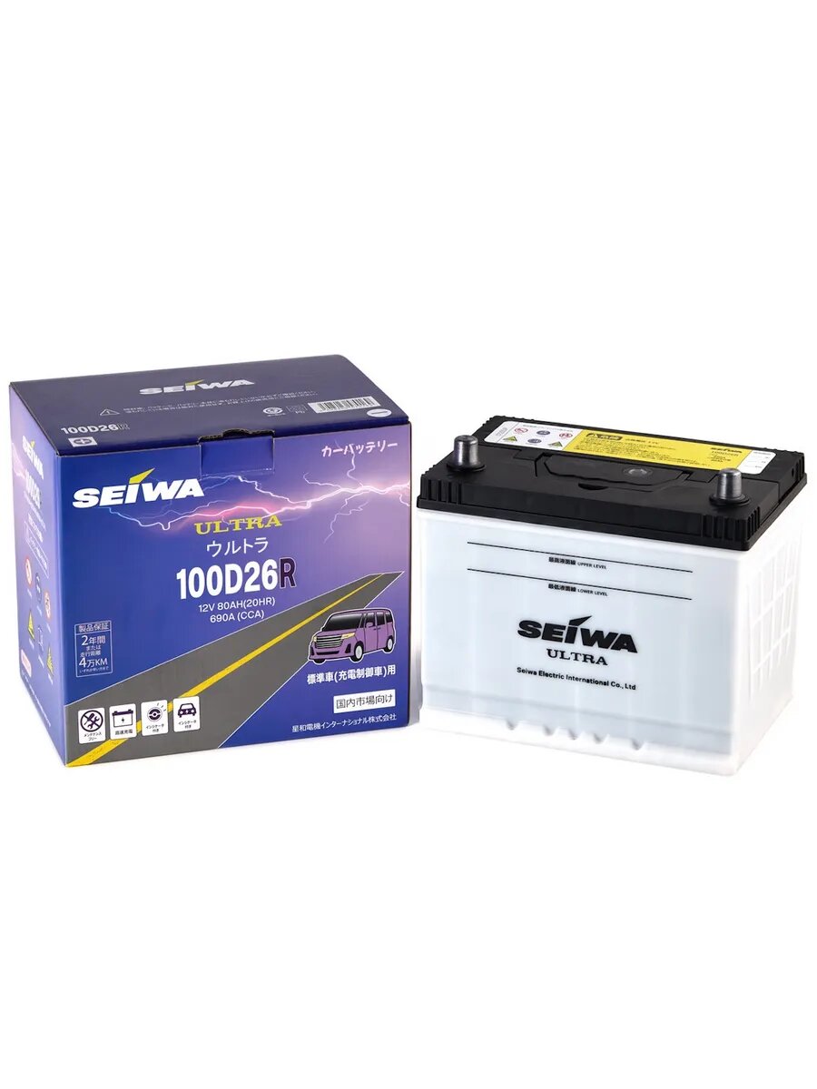 Аккумулятор SEIWA Ultra 100D26R 12V 80Ач прям. пол.