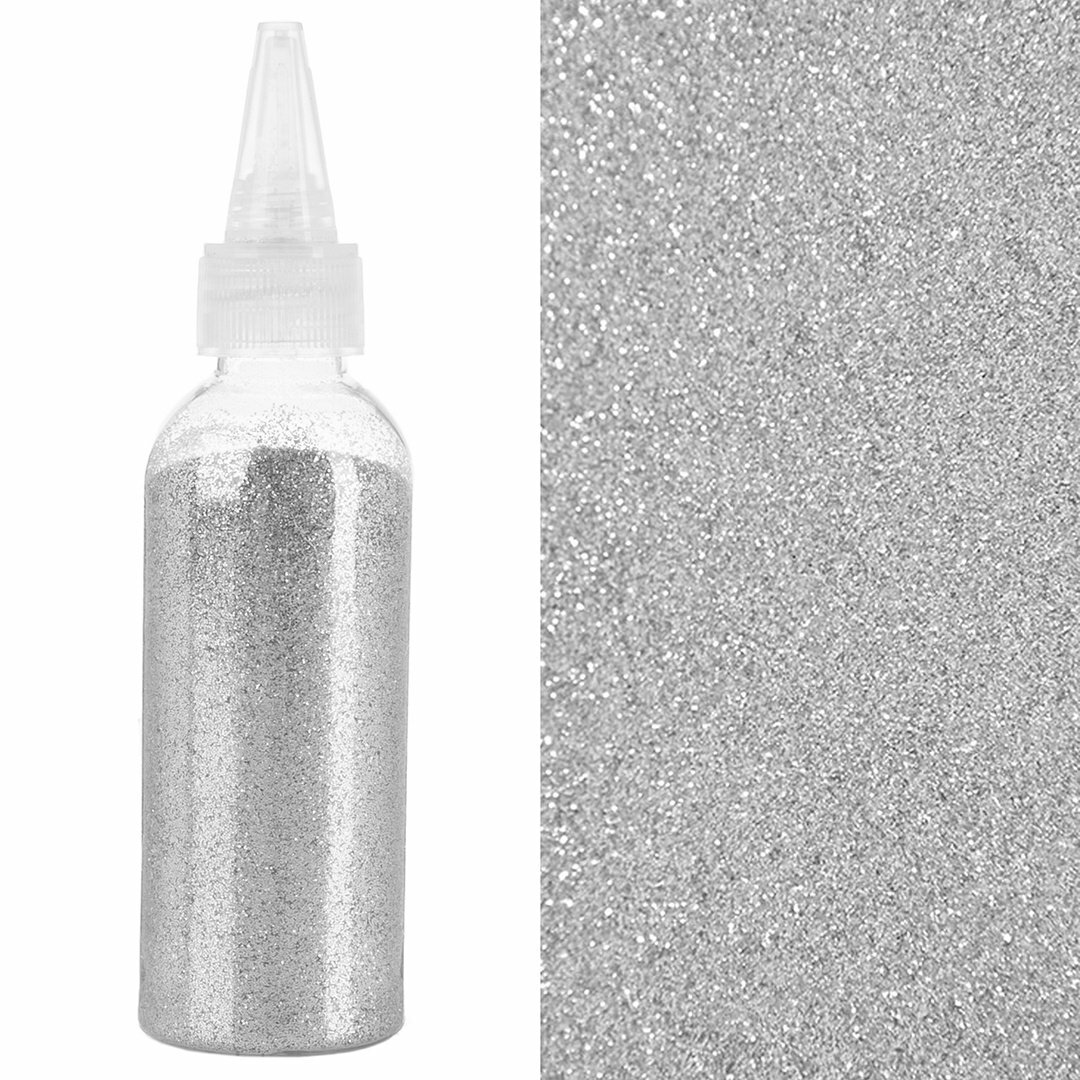 Глиттер Серебро, 80 гр, вид: глиттер, цвет: серебристый, эффект: блестящий