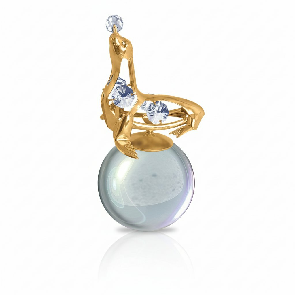 Фигурка на шаре Тюлень A4844 Crystal Temptations, Металл, кристалл