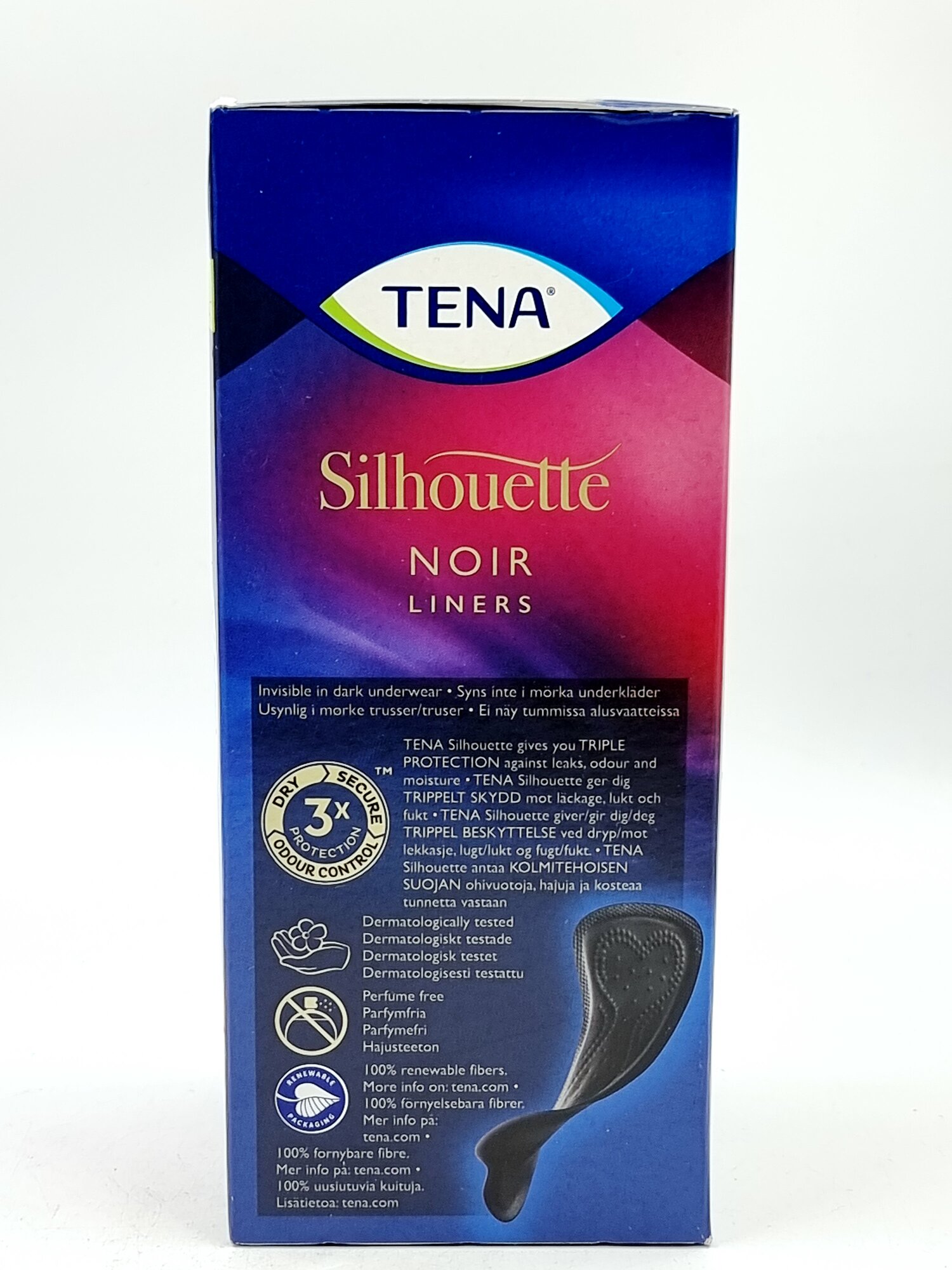 Прокладки черные ежедневные женские Тena Silhouette Noir Normal, в упаковке 26 шт.