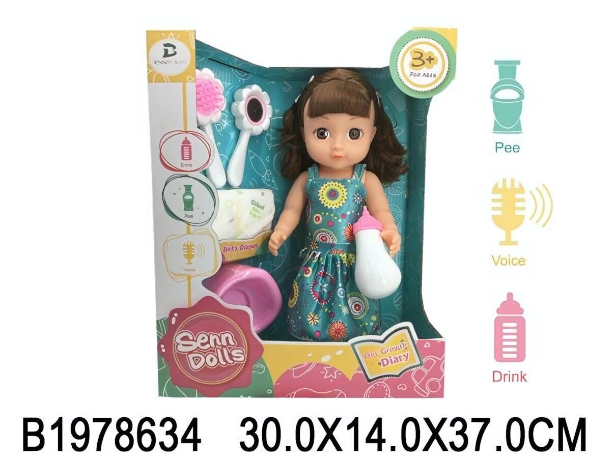 Пупс функциональный с аксесс, коробка SNB126E