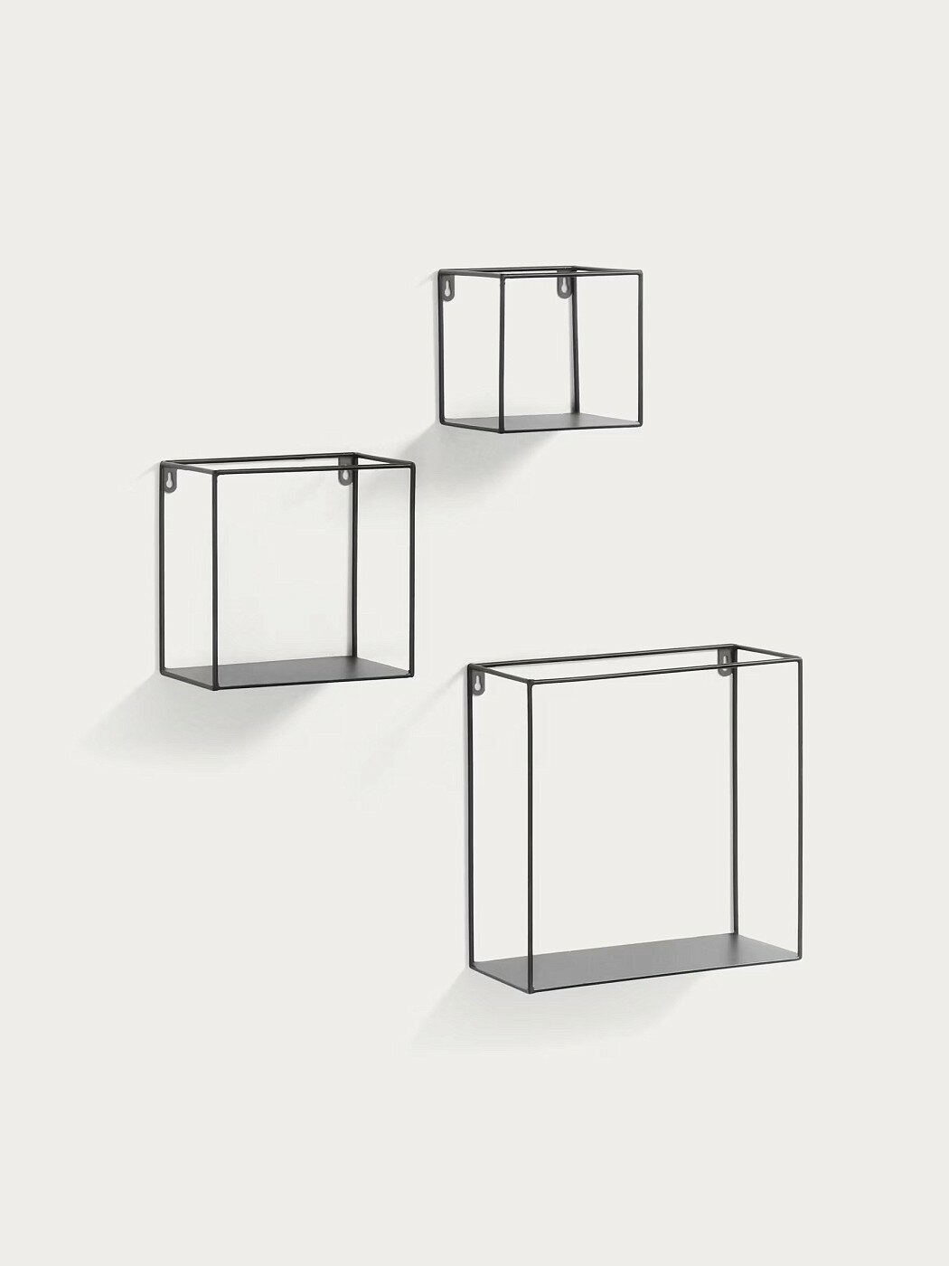 Набор полок La Forma Neth, металл, черный, скандинавский стиль, 3 шт.