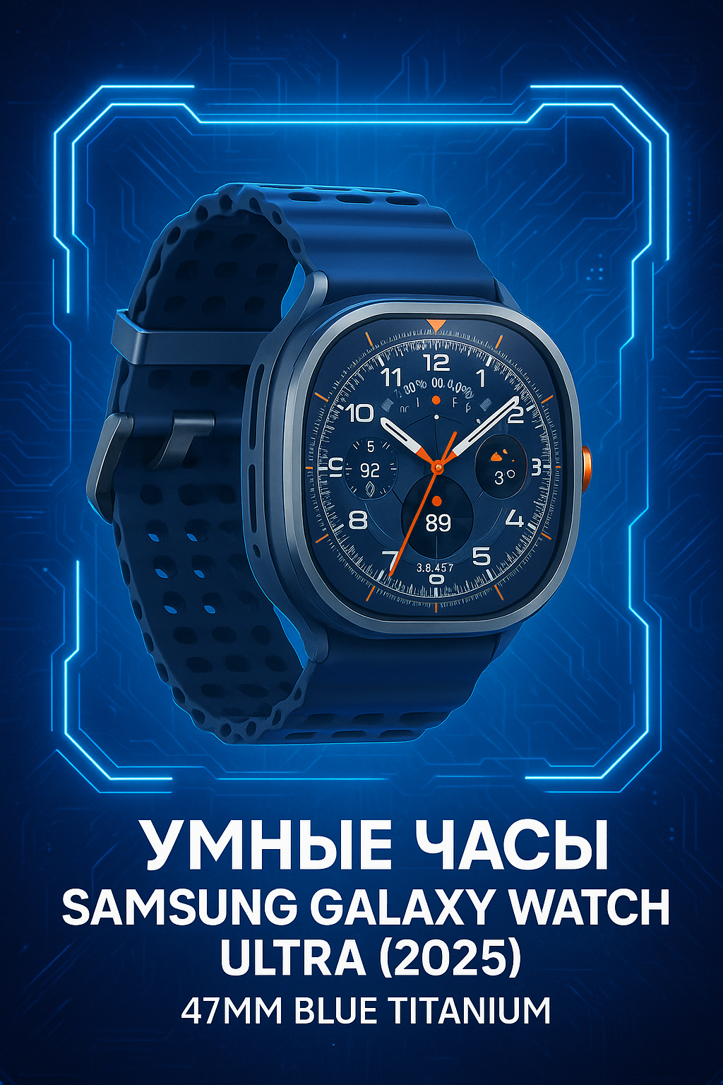 Умные часы Samsung Galaxy Watch Ultra (2025) 47мм Blue Titanium (синий титан)