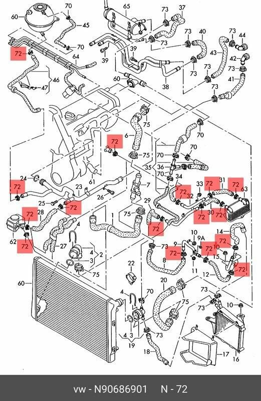 N90686901 Хомут пружинный 23х12 VAG оригинал - 2 шт