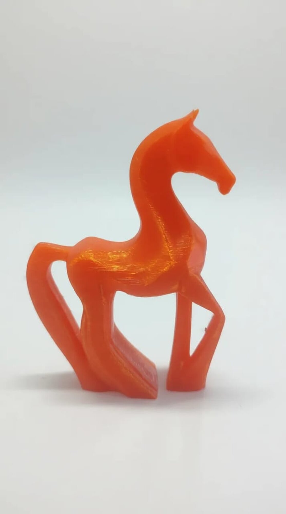 Фигурка Лошадь, 3D-печать, материал пластик, цвет оранжевый, 1 шт. — фото 1