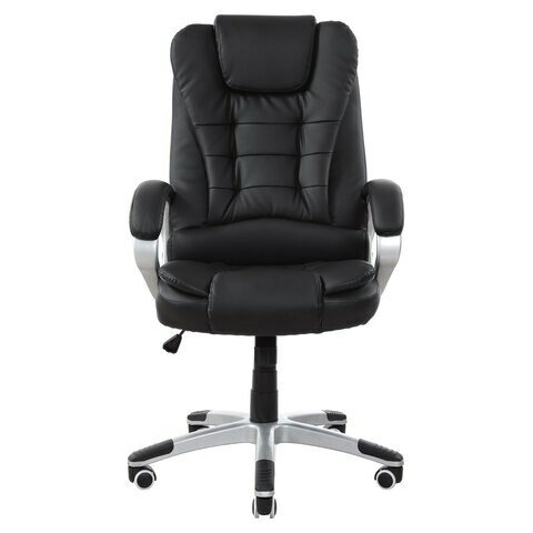 Кресло офисное Brabix 532521 Comfort MS-003, 6 массажных модулей, экокожа, черное