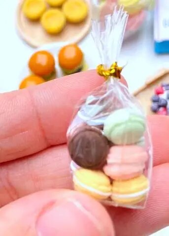 Миниатюрная еда для кукол FJ&LUK HOUSE 1 bag small macaron