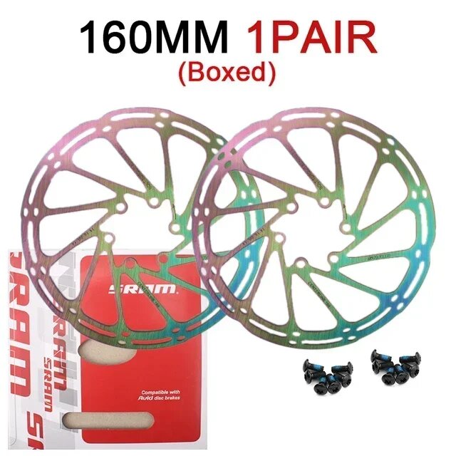 2 шт. SRAM тормозные роторы Bicycle centerline нержавеющая сталь 160 180 203 мм 160-160 Rainbow