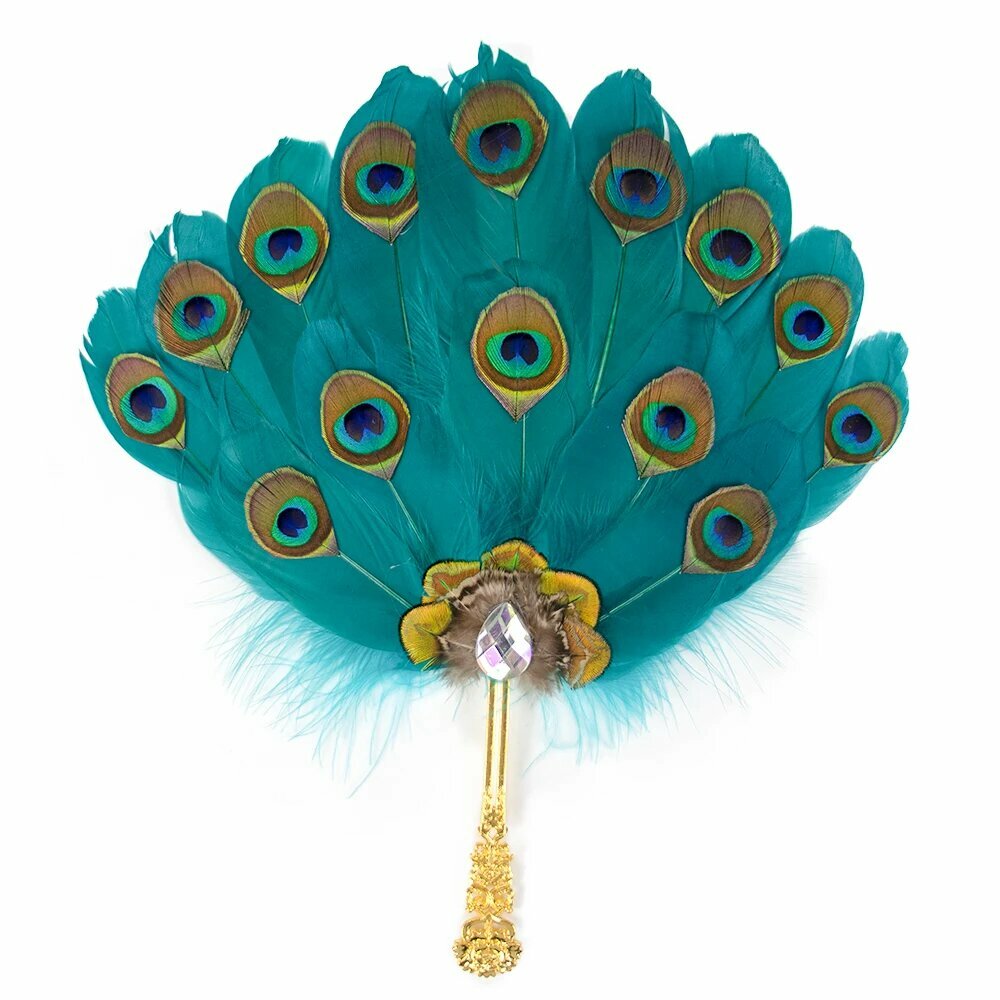 Маленький веер из страусиных перьев style 2