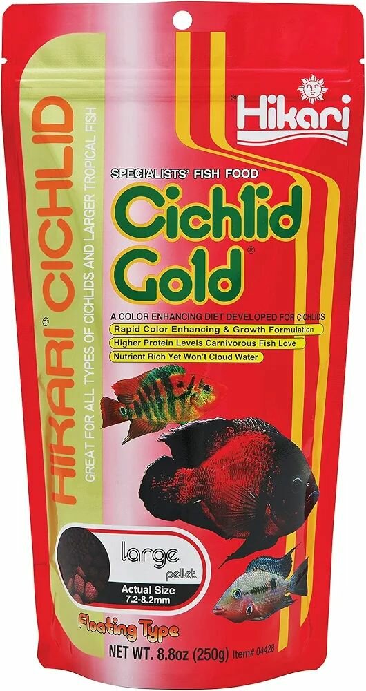 Корм для аквариумных рыб Hikari Cichlid Gold Floating Large Pellets, 250г