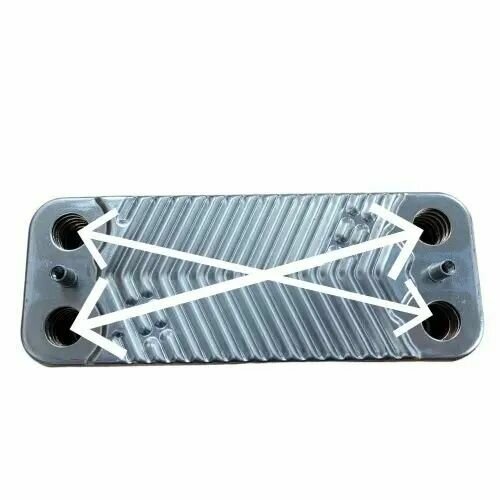 Пластинчатый (вторичный) теплообменник 14 пластин для котлов Mizudo M28-32Т AB.08.02.0015