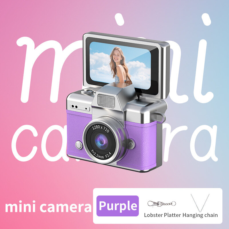 Новая трансграничная цифровая камера CCD для влогов в ретро-стиле, камера с откидным экраном, мини-цифровая камера.