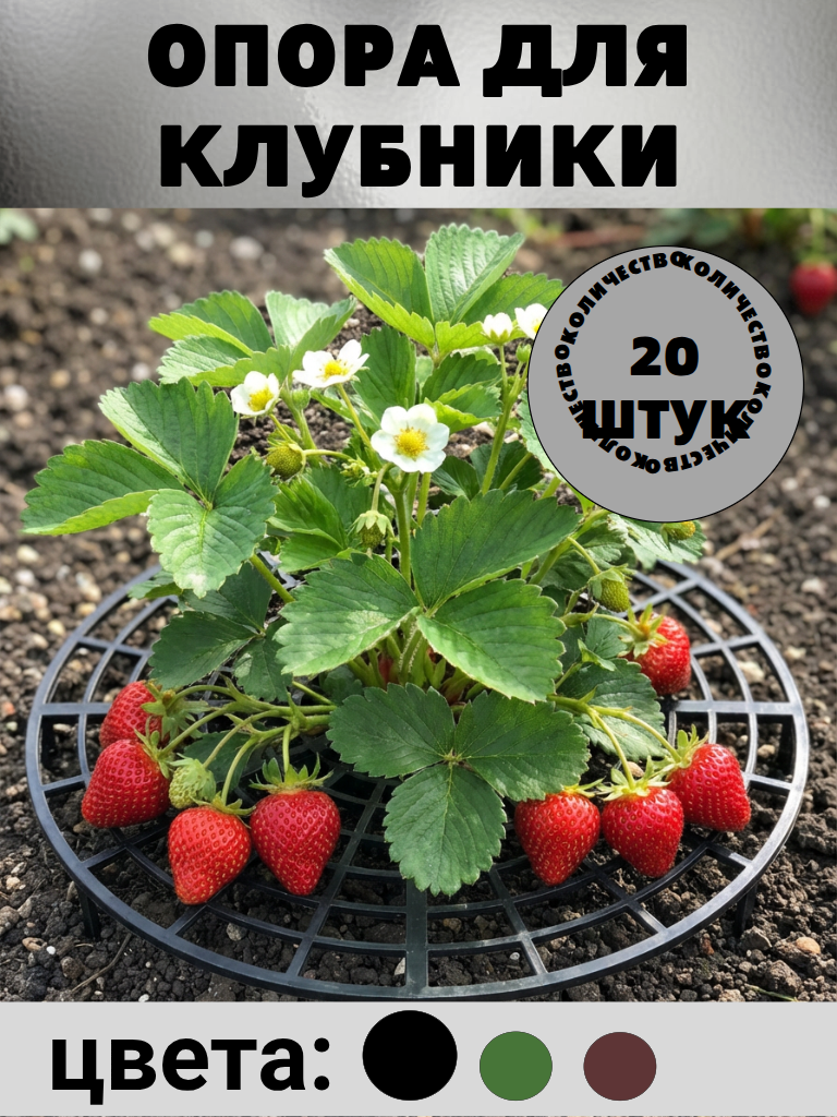 Опора для клубники 20 шт черная