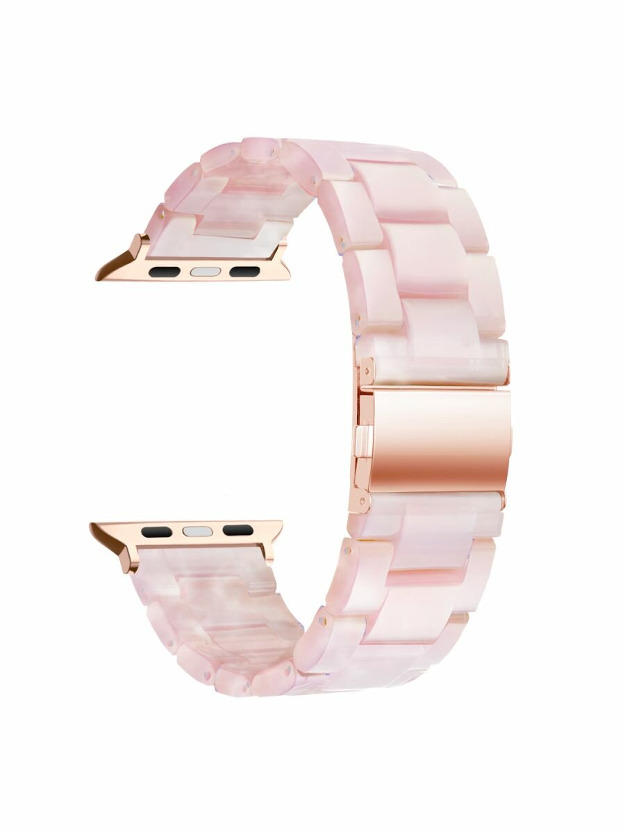 Ремешок для Apple Watch 44/45/46/49 mm Caweon из смолы DSG-10-42-PK Pink