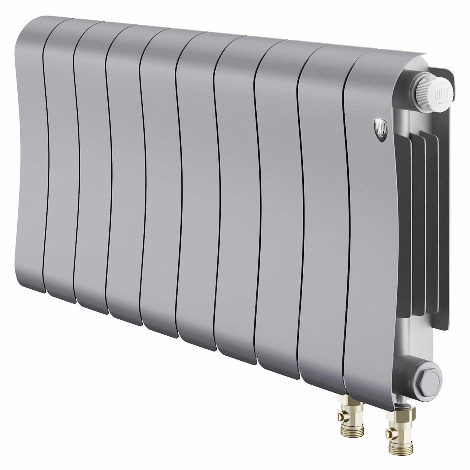 Royal Thermo Infinity 300 х 10 секций радиатор биметаллический нижнее правое подключение цвет Серебристый