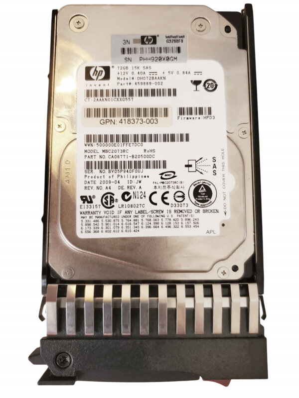 Жесткий диск HP 72Gb 15000 SAS 2.5" HDD CA06771-B20500DC