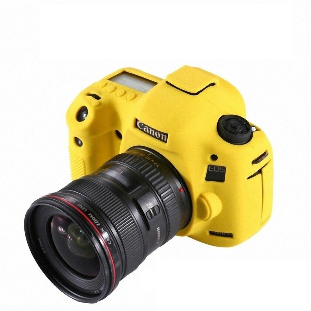 Силиконовый чехол CameraCase для фотокамеры Canon 70D (желтый)