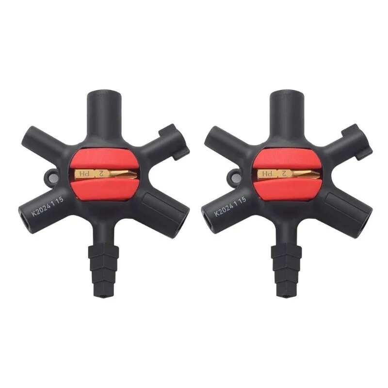 (2 комплекта) многофункциональный универсальный ключ для шкафа распределения питания 9-в-1-2 комплекта