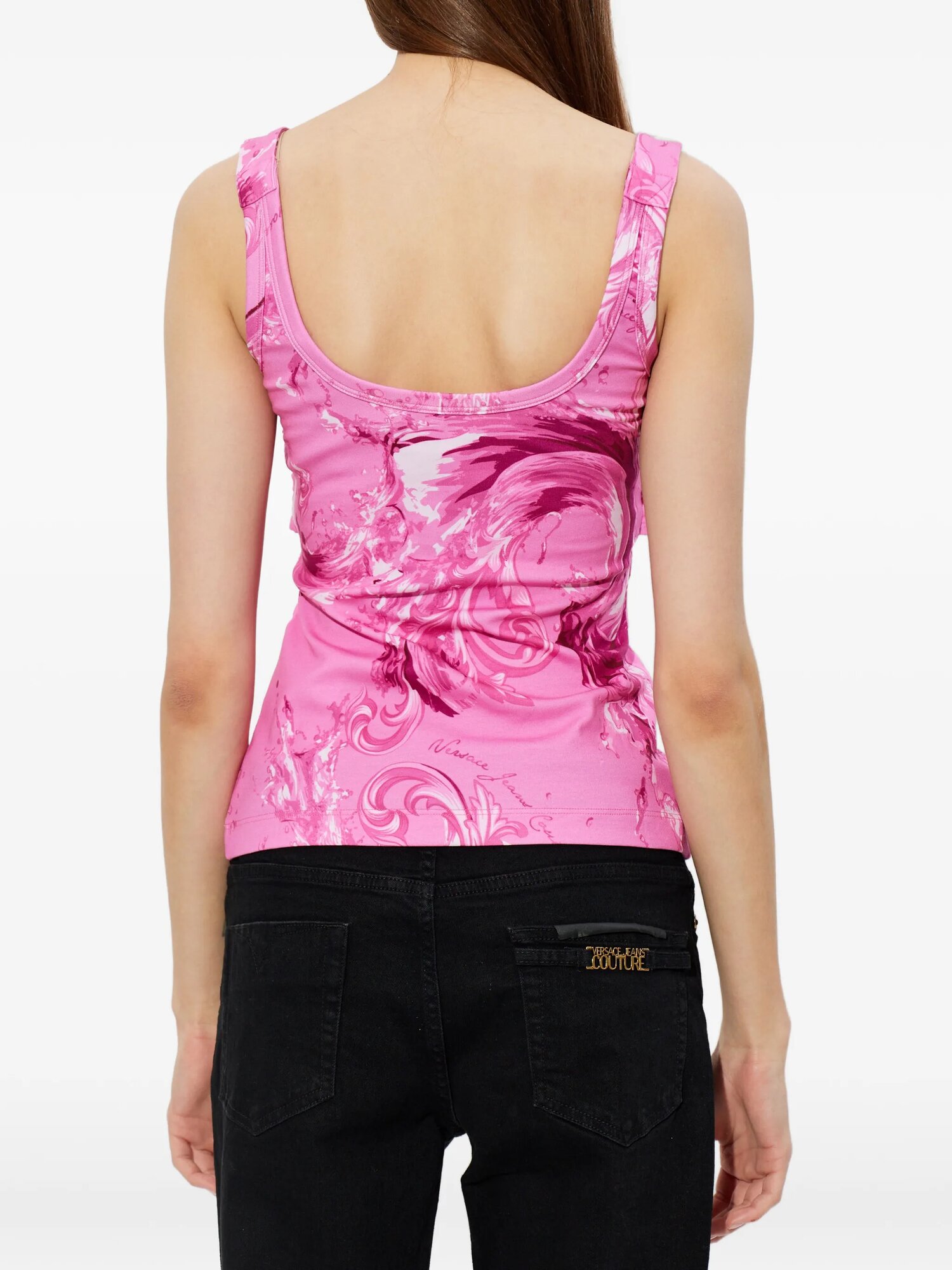 Топ Versace Jeans Couture Wave Couture, размер 40, pink — фото 1