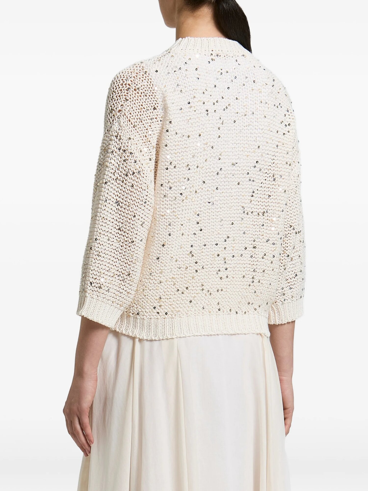 Свитер PESERICO Sequin-embellished open-knit sweater, размер 40, , разноцветный — фото 1