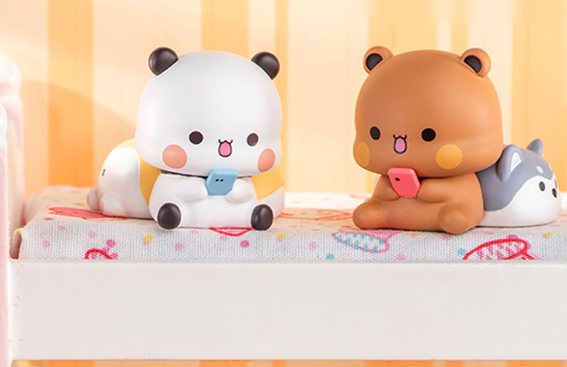 Оригинальная коллекционная фигурка-сюрприз One Two и Bubu из серии «Повседневная жизнь пары», 3-я серия, декоративная