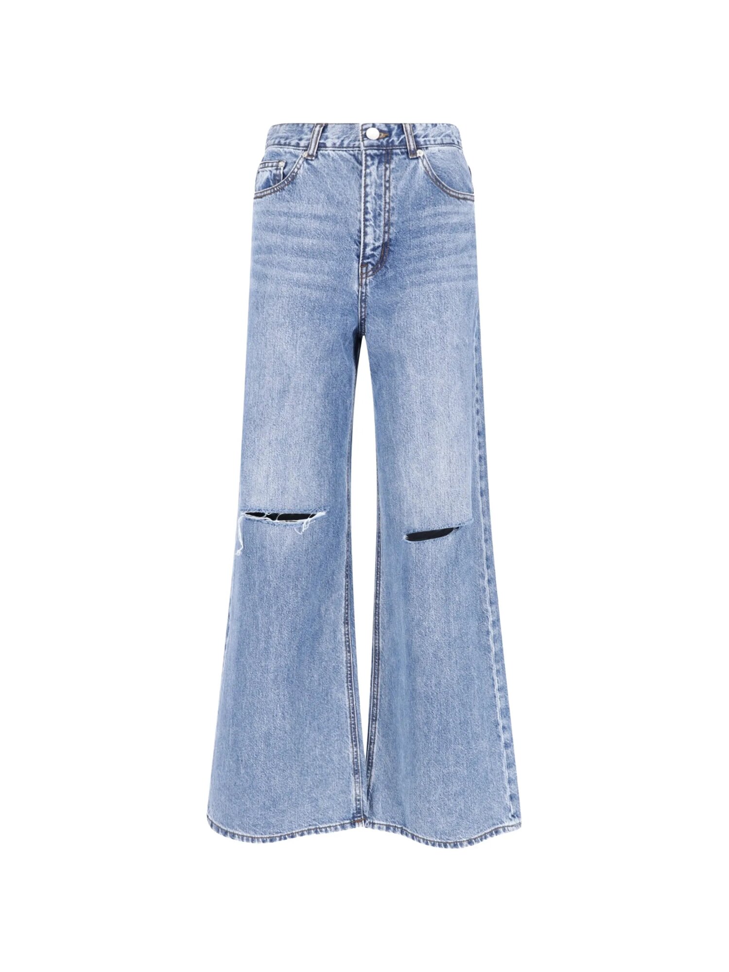 Джинсы Distressed-details flared denim jeans 
