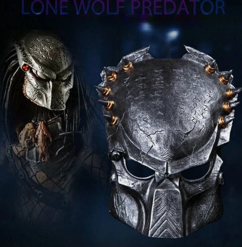 Маска Хищника (Predator). Реквизит для косплея (Серебро)