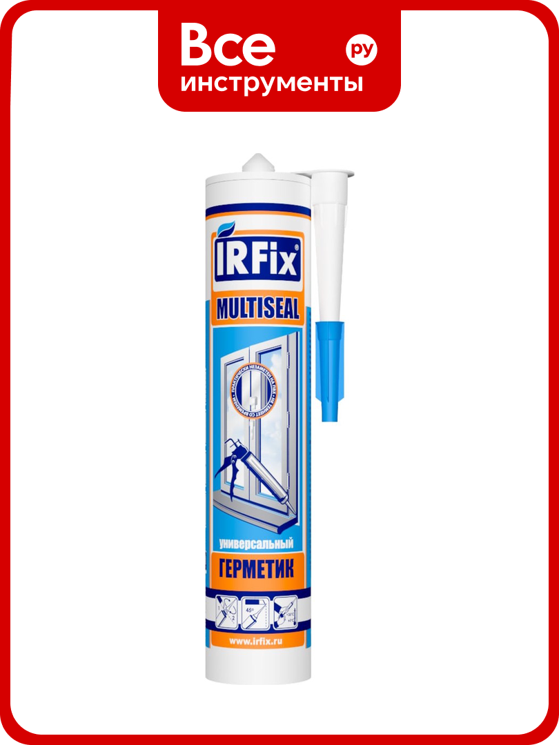 Силиконизированный синтетический герметик универсальный белый IRFIX MULTISEAL 310мл 20016