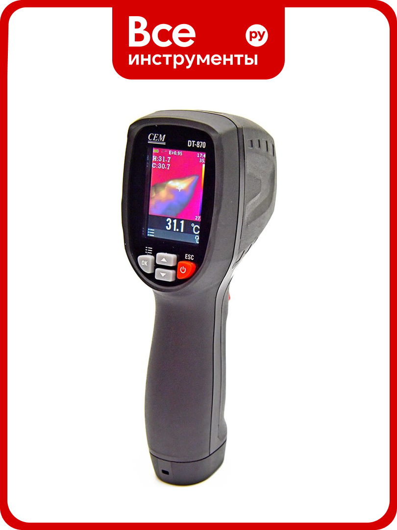 Тепловизор СЕМ DT-870, Bluetooth, от -10 до +45 °С, 8 часов автономной работы