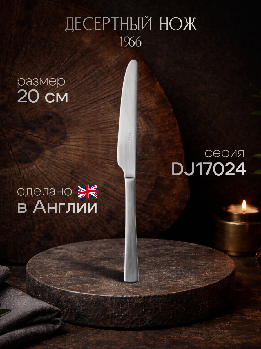 Нож десертный 1966 линия DJ17024, 20,5 см, нержавеющая сталь 18/10, серебристый матовый