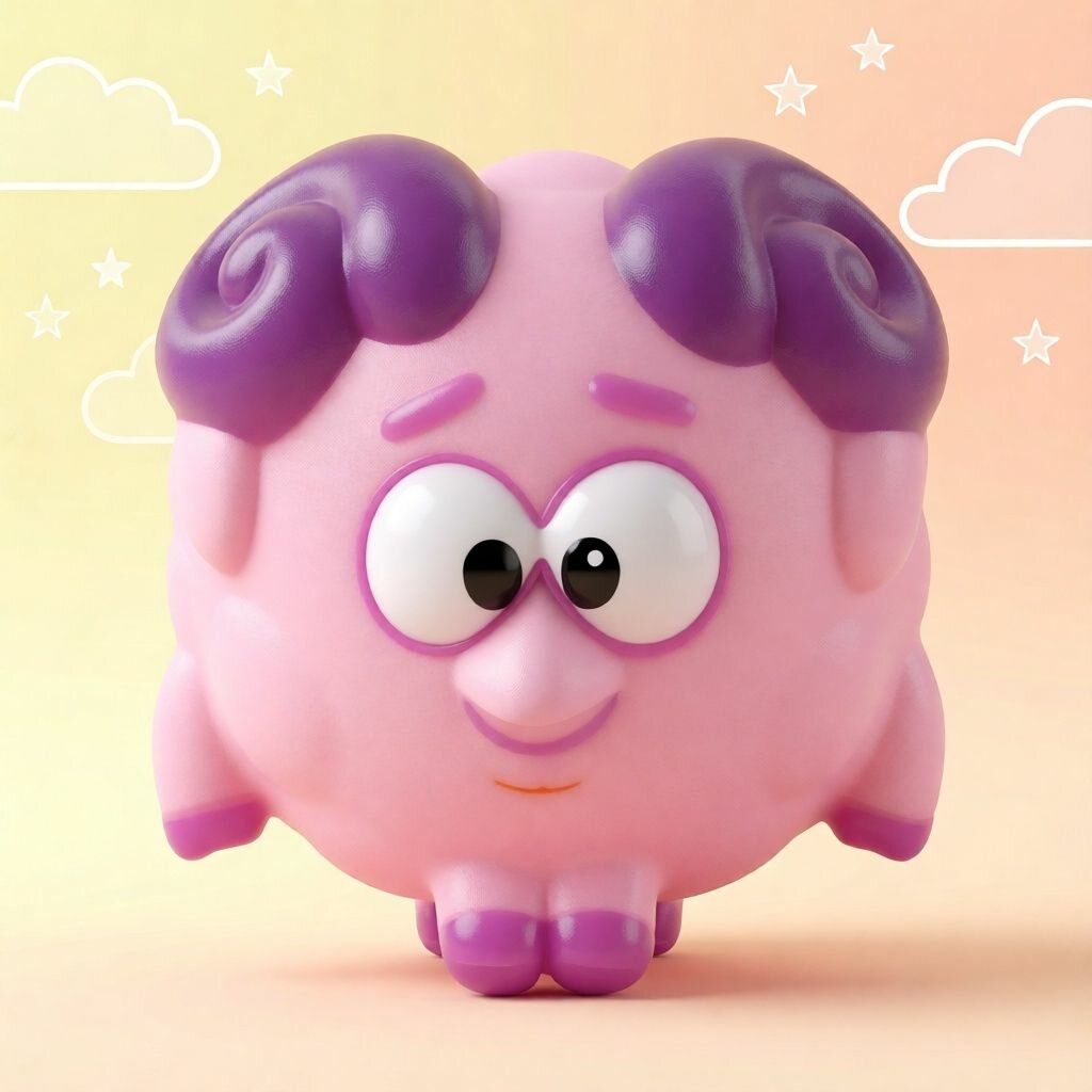 Игрушка для купания ванны-"Смешарики. Бараш" из ПВХ, развивающая