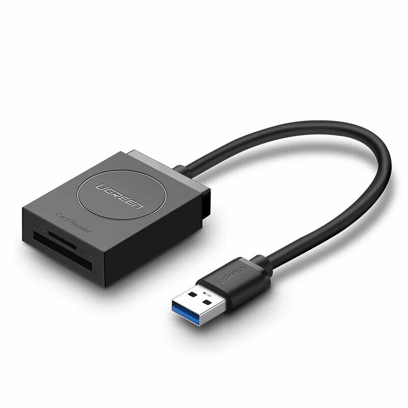 Кардридер(20250) USB 3.0 Card Reader TF+SD. Цвет: черный，Сверхскоростная и высокая емкость