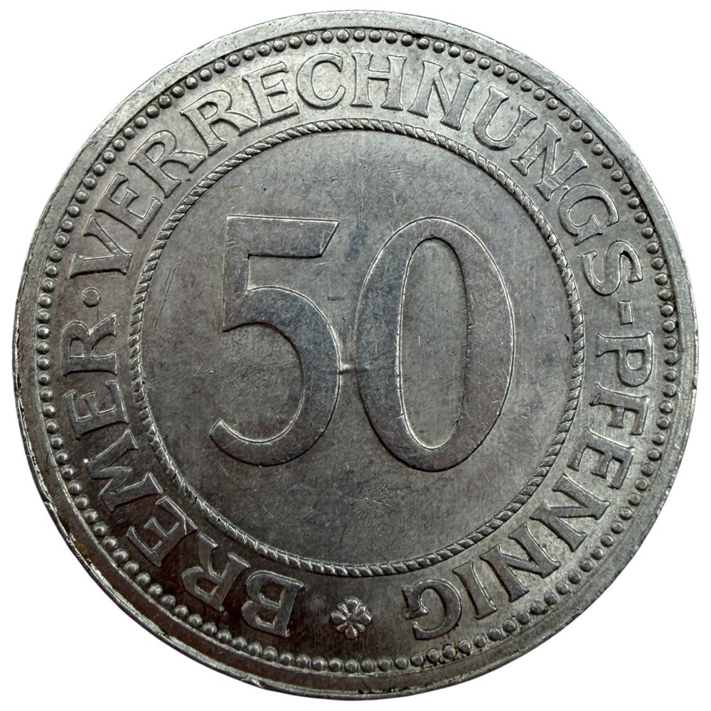 Германия, Бремен 50 пфеннигов 1918-1922 гг.