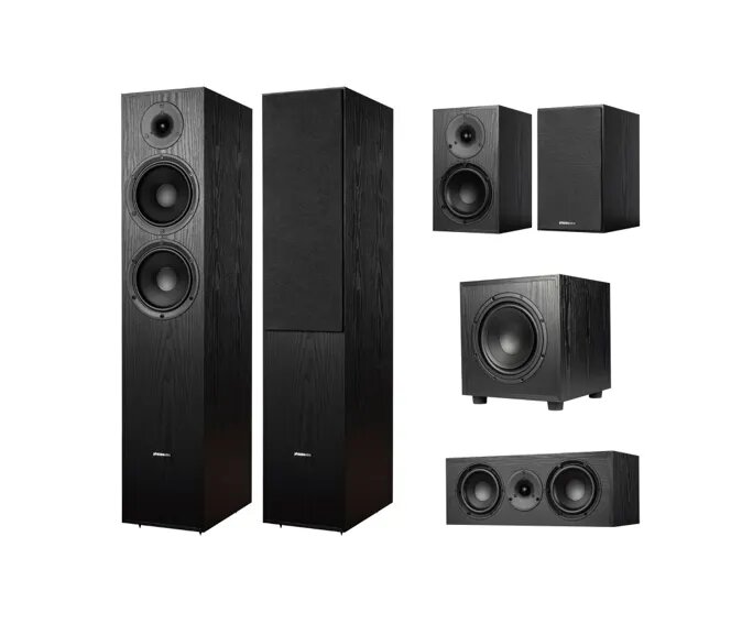 Комплект акустики Phaze Audio Tilia 1 + Tilia 2 + Tilia Center + Tilia Sub Black