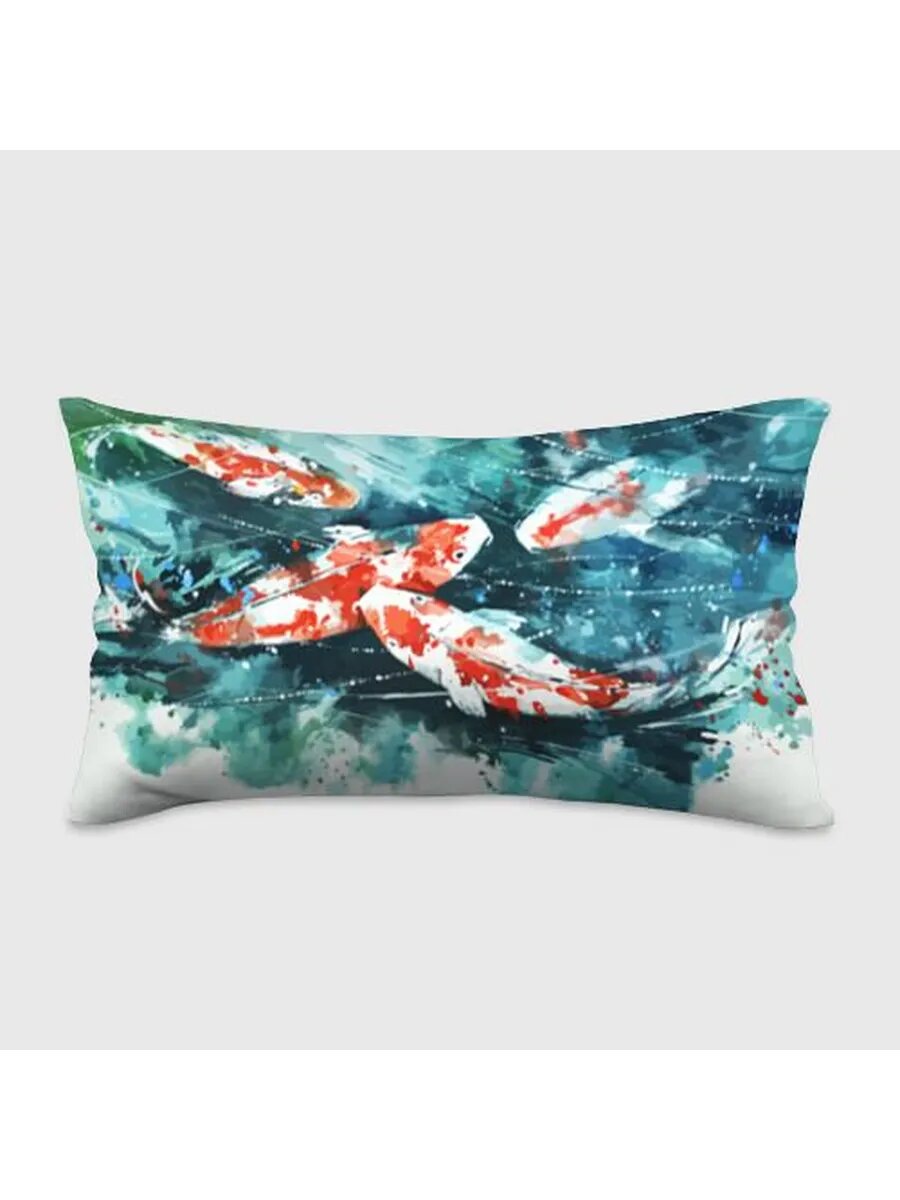 Koi Fish - акварель Подушка