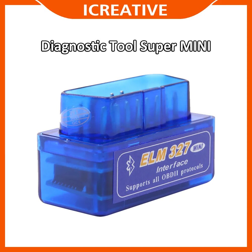 Суперминиатюрный Диагностический Сканер Super MINI ELM 327 OBD2 Bluetooth Для Автомобилей, 16-контактный
