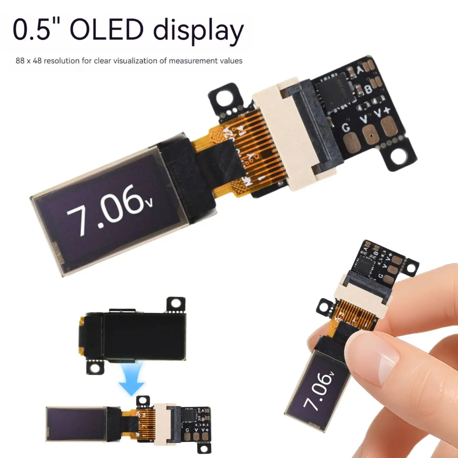 Шунмайи мини вольтметр OLED 0-30В 4.2mm — фото 1