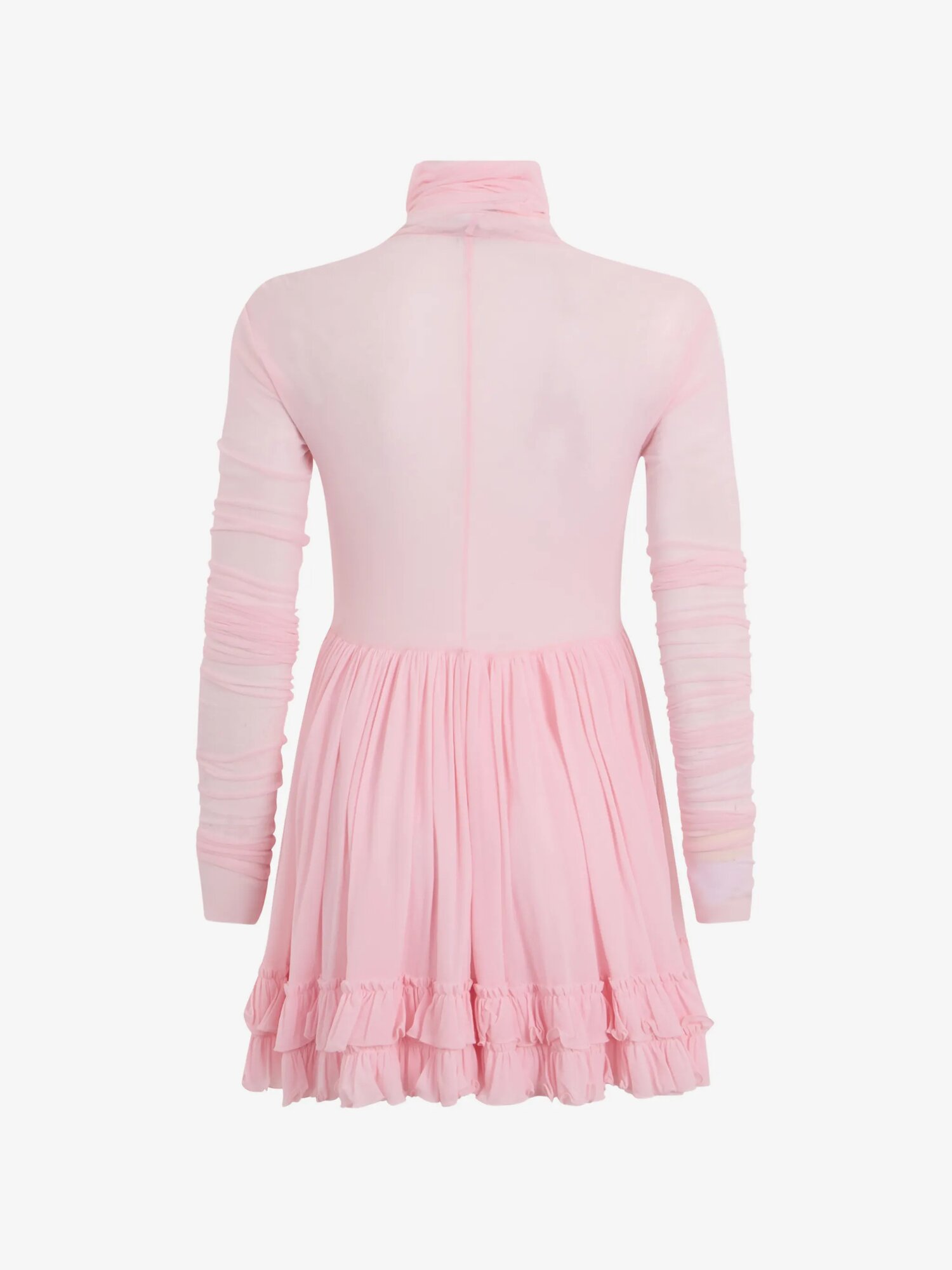 Платье PHILOSOPHY Di Lorenzo Serafini Pleated ruffled mini dress, размер 40, коралловый/розовый — фото 1