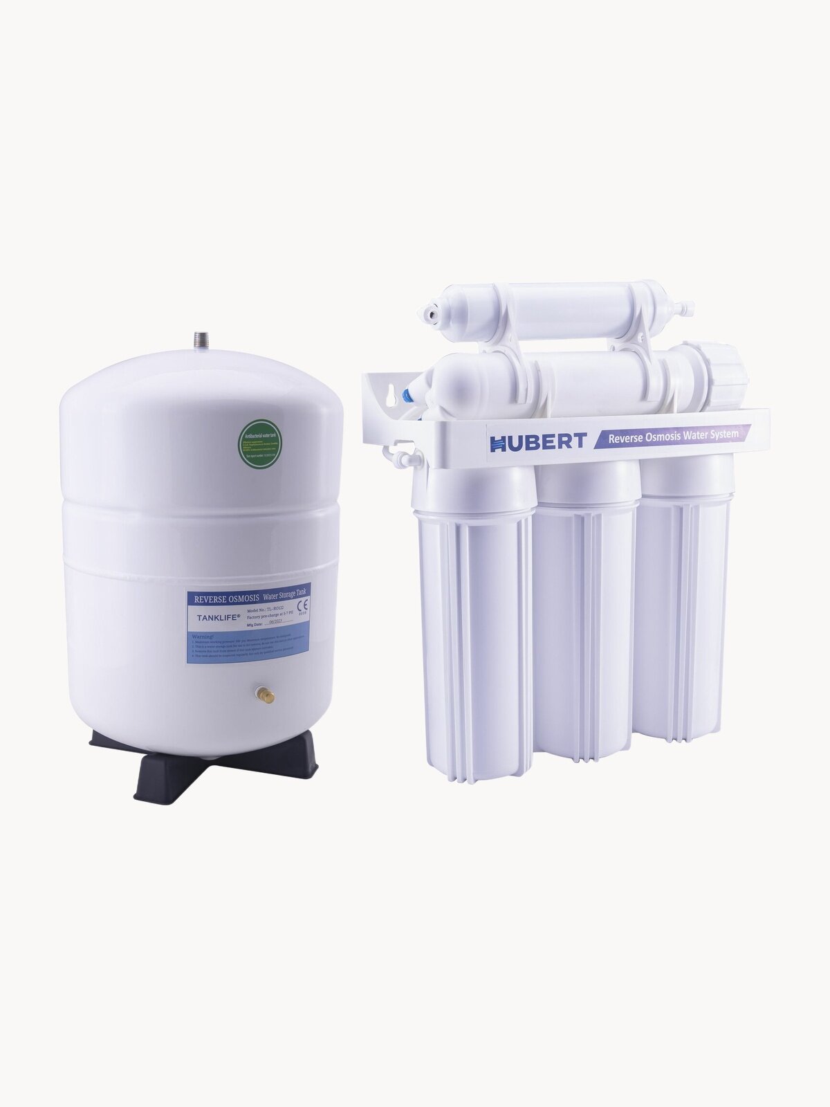 Фильтр для воды под мойку обратного осмоса Hubert с краном, 5 ступеней очистки, без насоса, без минерализатора.