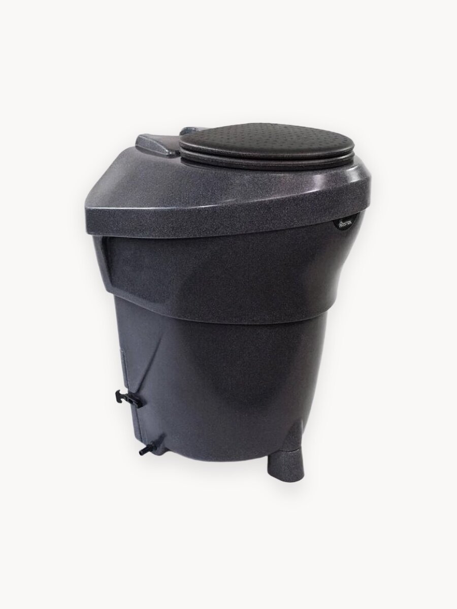 Компостный туалет Росток (Экопром) 230 литров, черный гранит