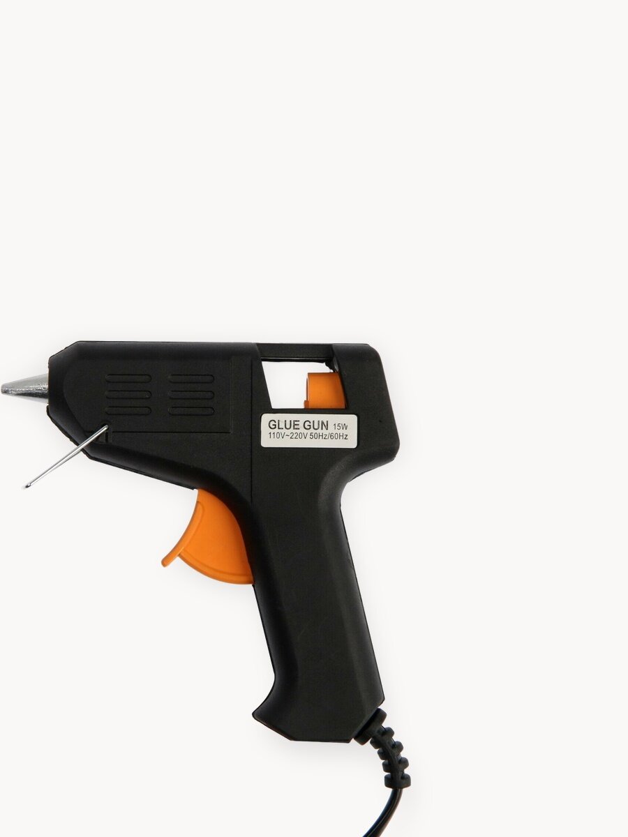 Клеевой пистолет ЛОМ, мощность 15 Вт, 220 В, диаметр стержней 7 мм