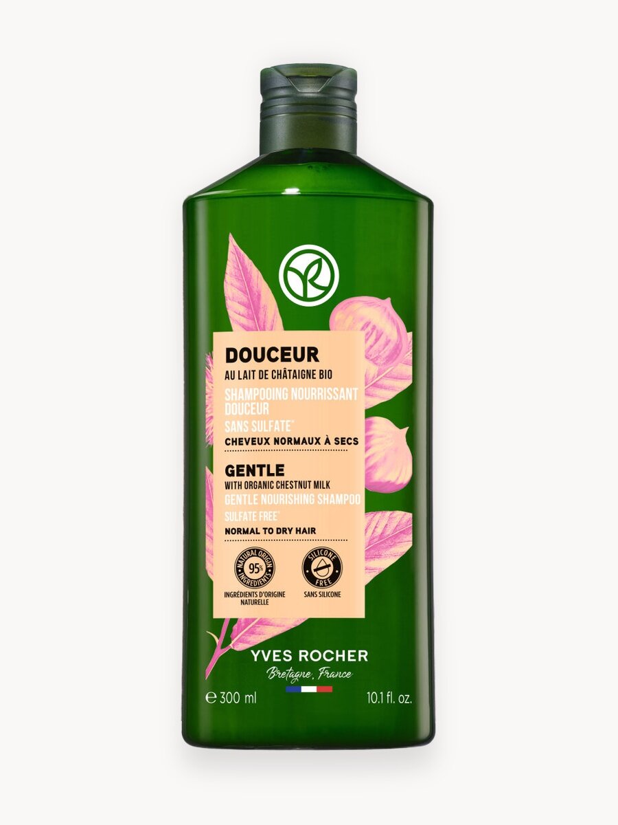 Yves Rocher Шампунь Нежность для нормальных и сухих волос, без сульфатов