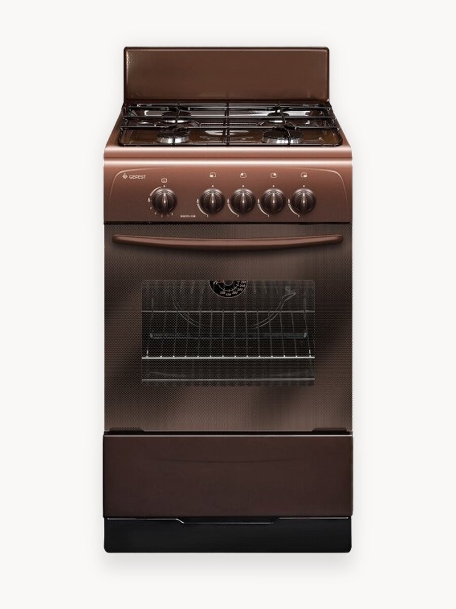 Газовая плита Gefest Брест ПГ 3200-08 K 19 50 см, 42 л, 4 конфорки, коричневый