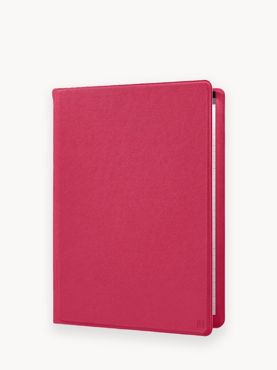 Блокнот-планшет A4 Flexpocket в обложке из экокожи Saffiano, в подарочной упаковке, цвет розовый