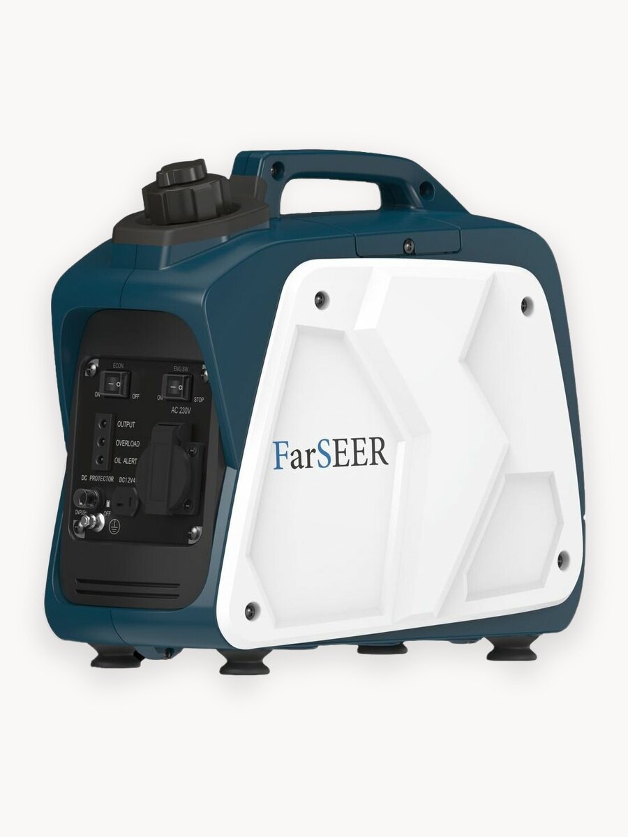 Бензиновый инверторный генератор FarSEER BSG 1100i, 900вт, 1.3 л. с. 40см3 объем двигателя, ручной стартер